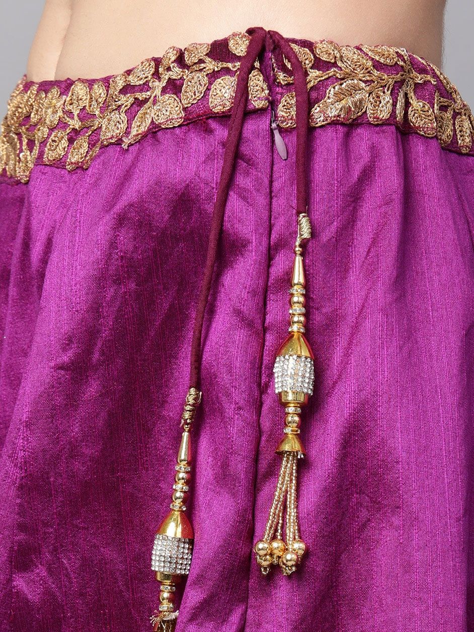 Mehendi Sangeet Pink and Majenta color Raw Silk fabric Lehenga : 1513992