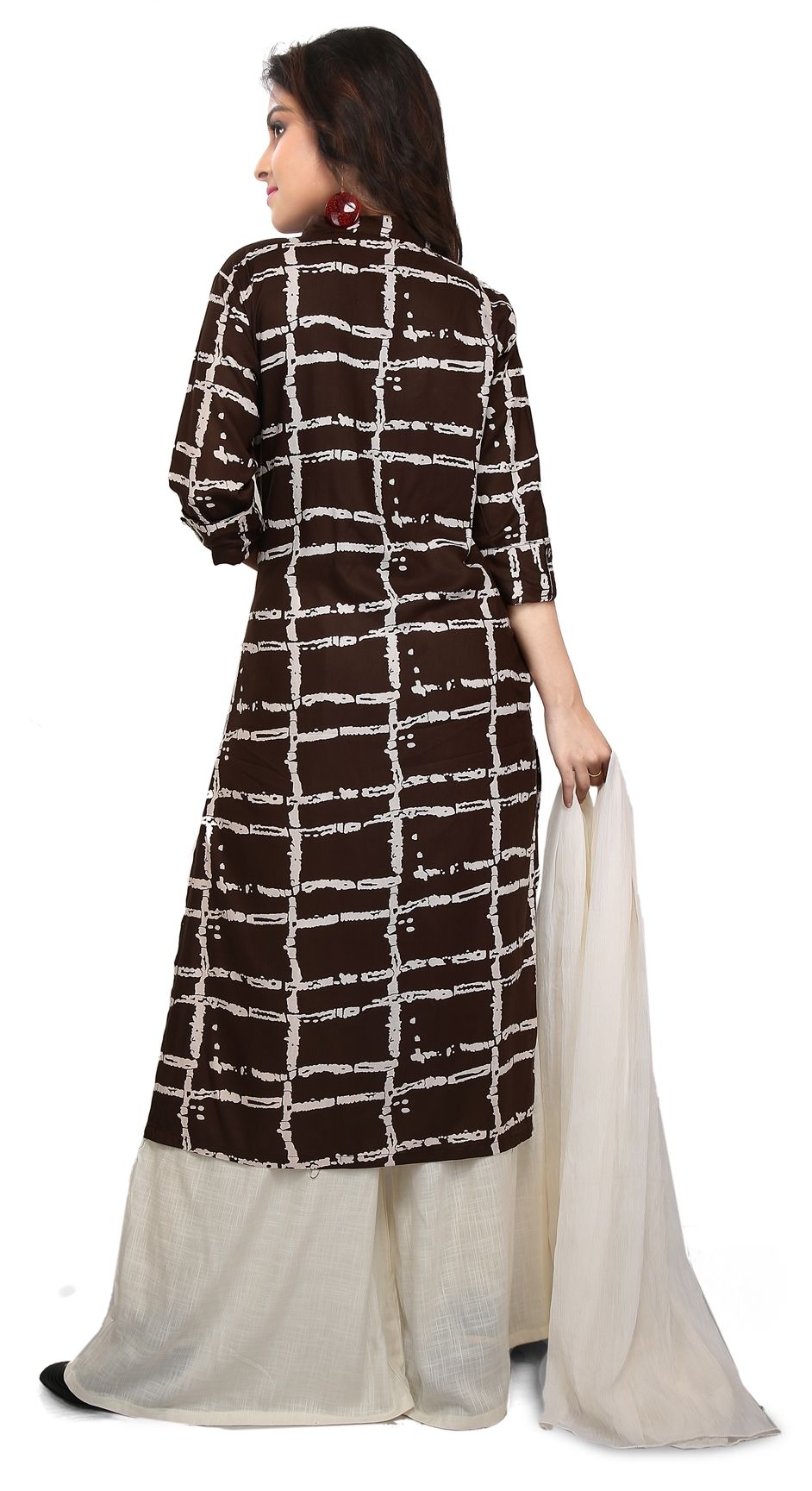 1539313: Casual Beige and Brown color Rayon fabric Salwar Kameez