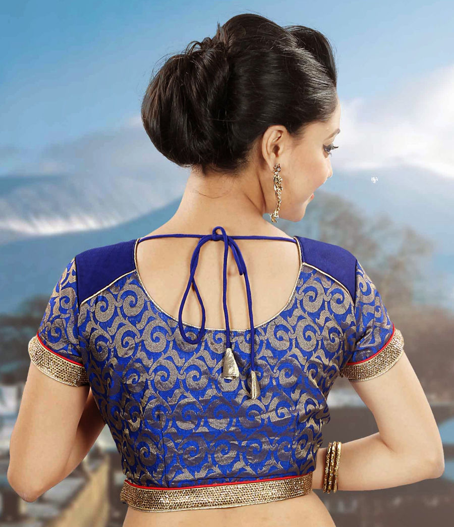 15548: Blue color family Blouse.