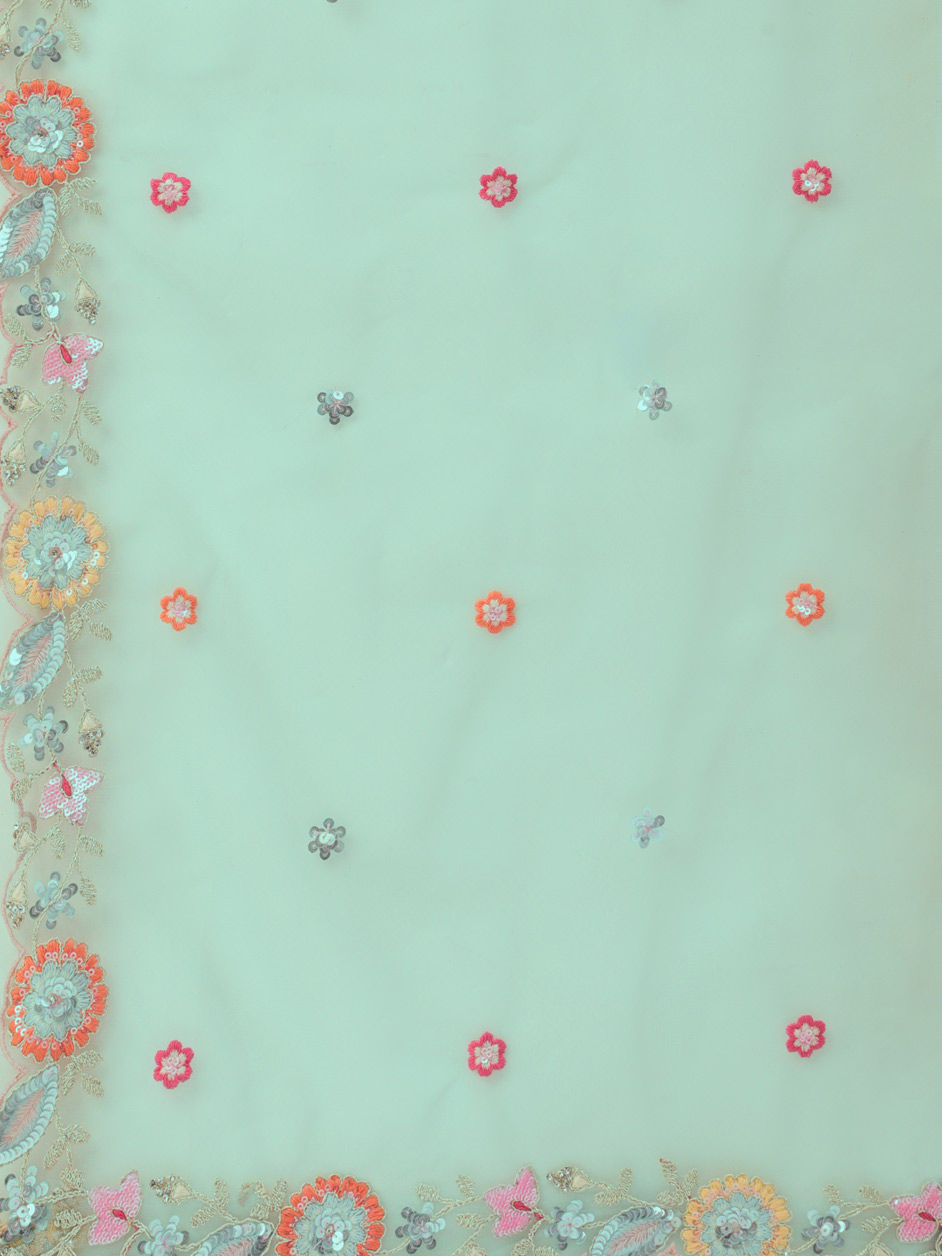 Reception, Wedding Blue color Net fabric Lehenga : 1854496