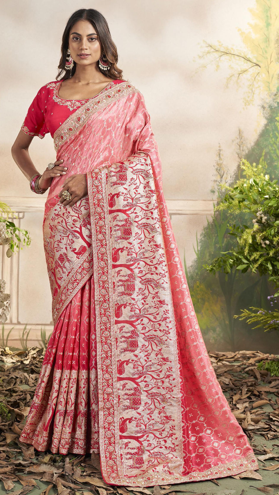 Designer, Festive, Party Wear, Traditional Pink and Majenta color ...