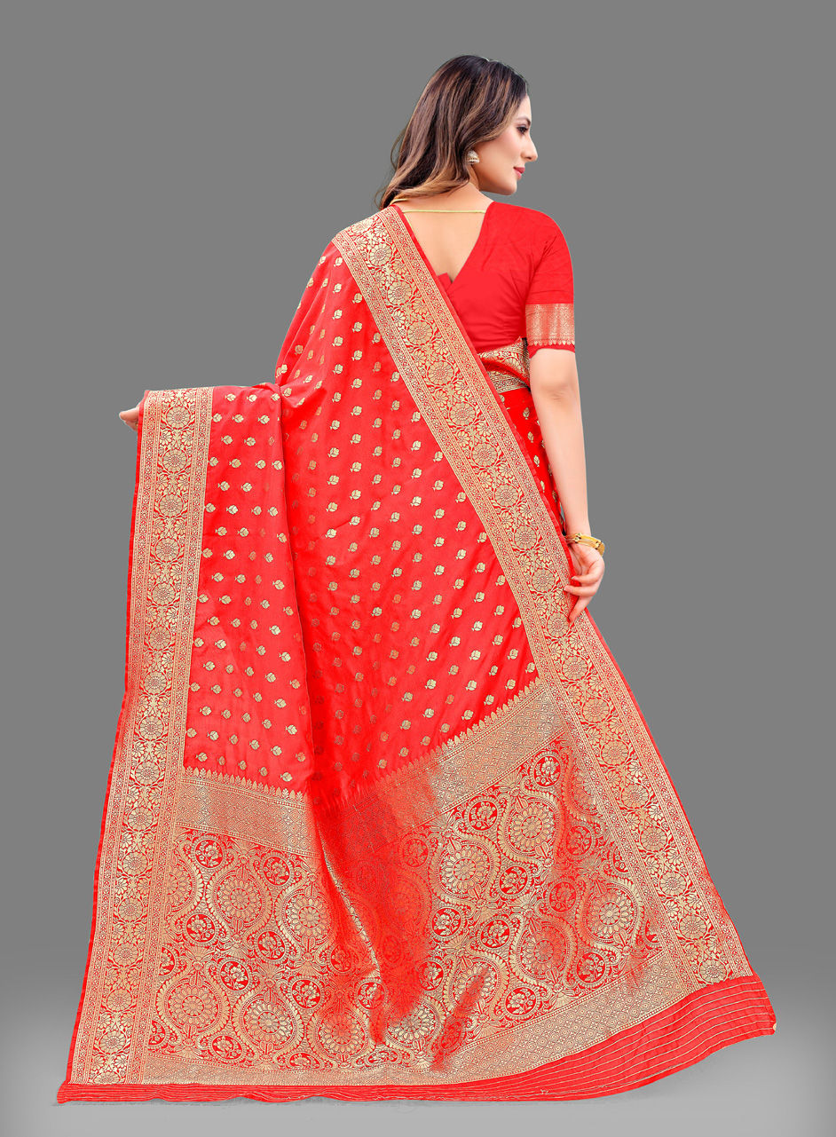 Festive, Traditional Red and Maroon color Art Silk fabric Saree : 1943818