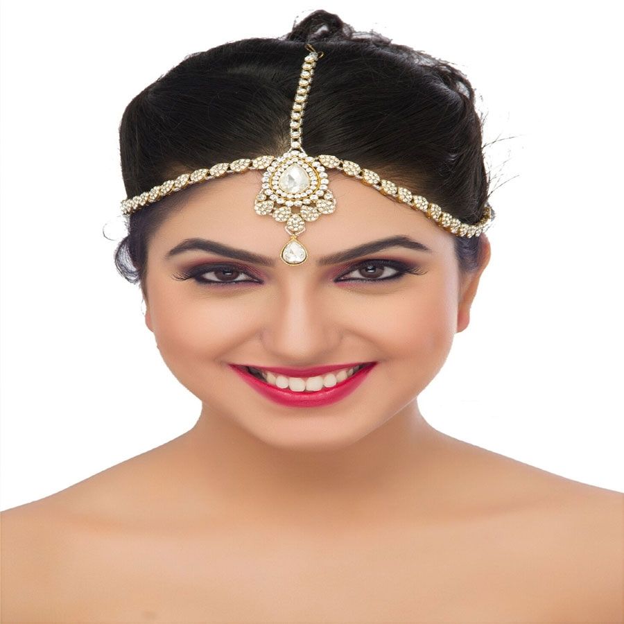 1521469: White and Off White color Metal Alloy metal Mang Tikka