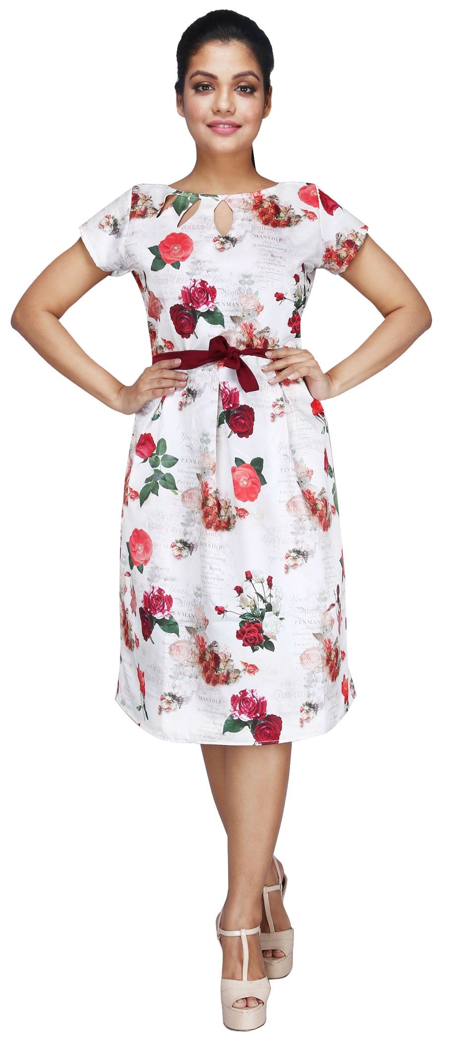 1547524: Casual White and Off White color Art Silk fabric Dress