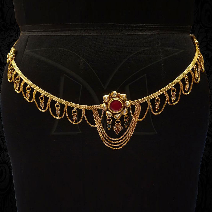 Green, Red and Maroon color Brass, Copper, Metal Alloy metal Waist ...