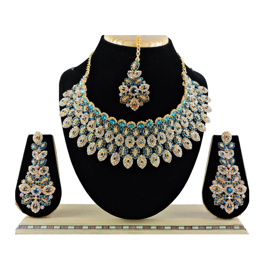 Blue color Metal Alloy metal Necklace : 1839533