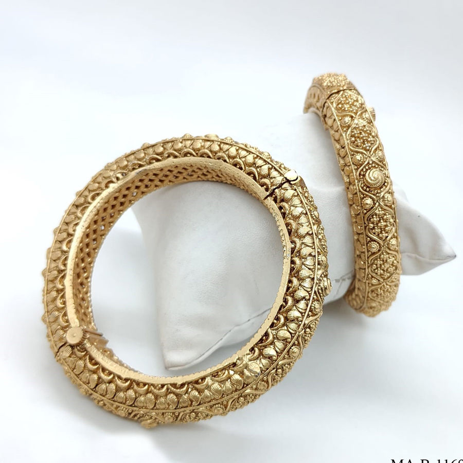 Gold color Copper metal Bangles : 1938970