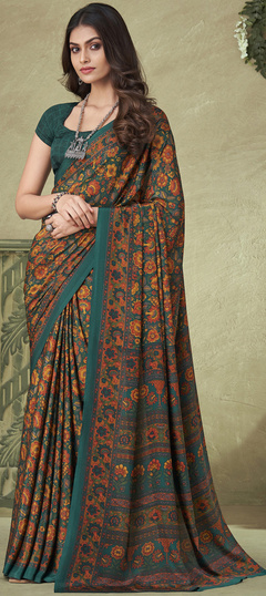 Multicolor Sarees : Buy Multi Color Georgette Saris Online