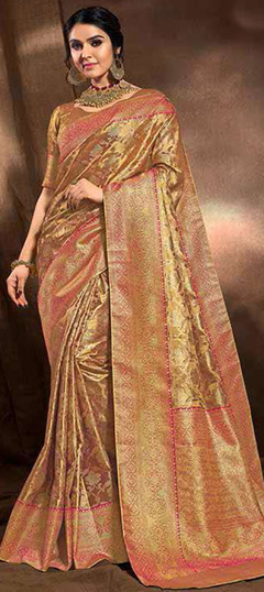Golden Sarees - Buy Gold Colour Silk Saris For Women Online