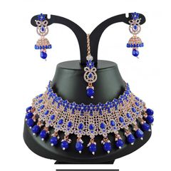 Blue color Metal Alloy metal Necklace : 1841791