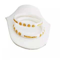 White and Off White color Metal Alloy metal Bangles : 1931054