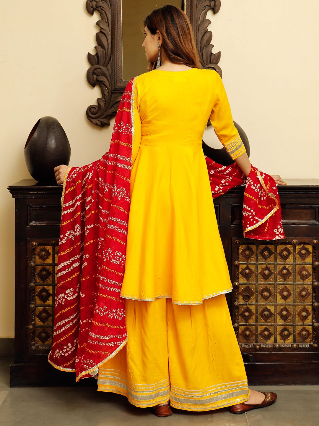 Engagement, Reception Yellow color Rayon fabric Salwar Kameez : 1958289