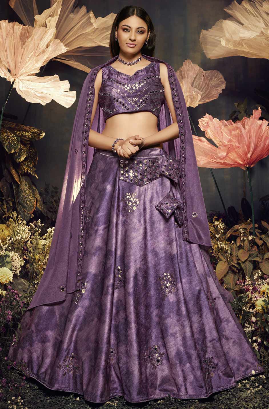 Designer, Engagement, Reception Purple and Violet color Velvet fabric ...