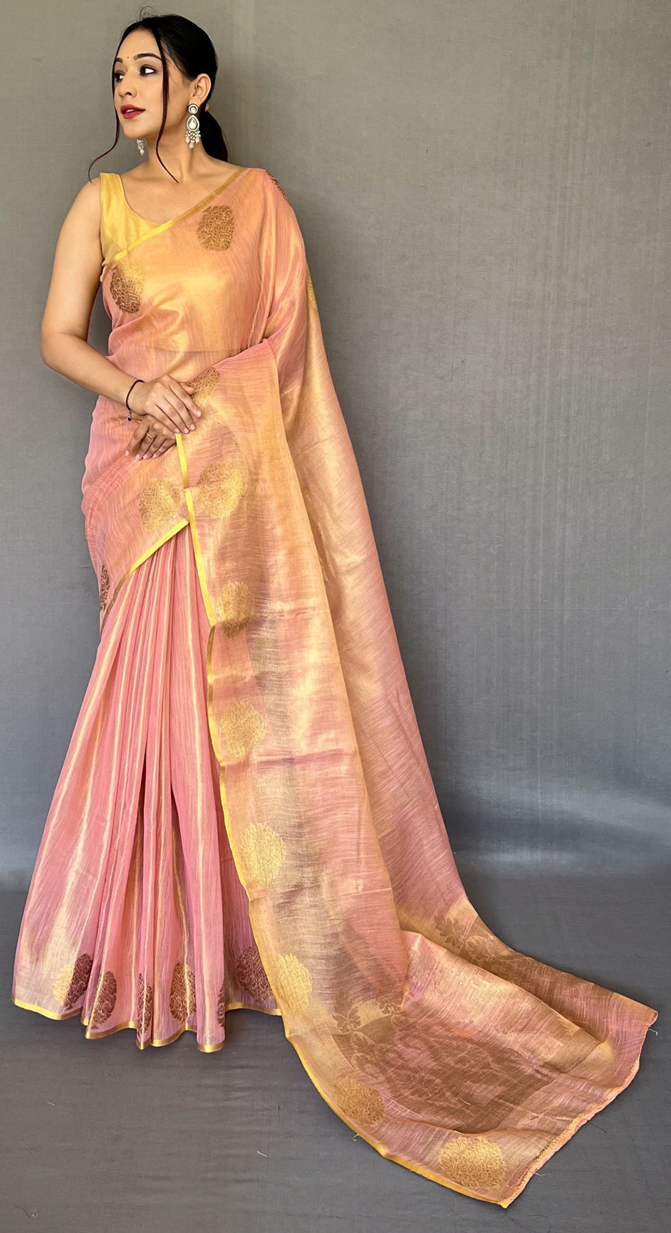 Party Wear, Traditional Pink and Majenta color Silk, Tissue fabric ...