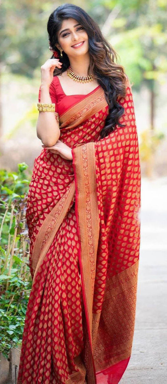 Festive, Party Wear, Traditional Red and Maroon color Art Silk, Silk fabric Saree : 1904570