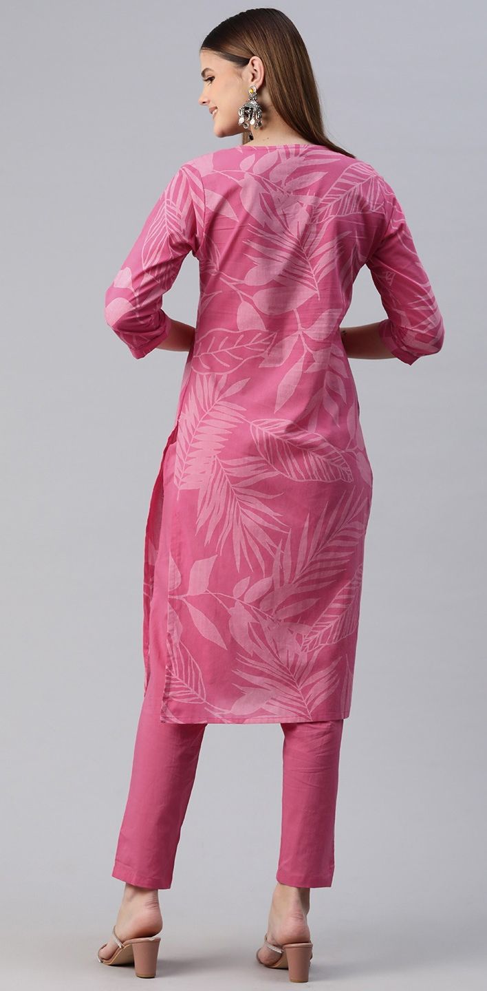 Party Wear, Summer Pink and Majenta color Cotton fabric Salwar Kameez ...