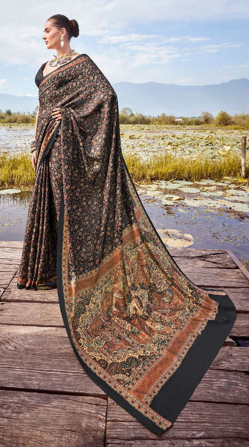 Festive, Traditional Multicolor color Pashmina fabric Saree : 1936795