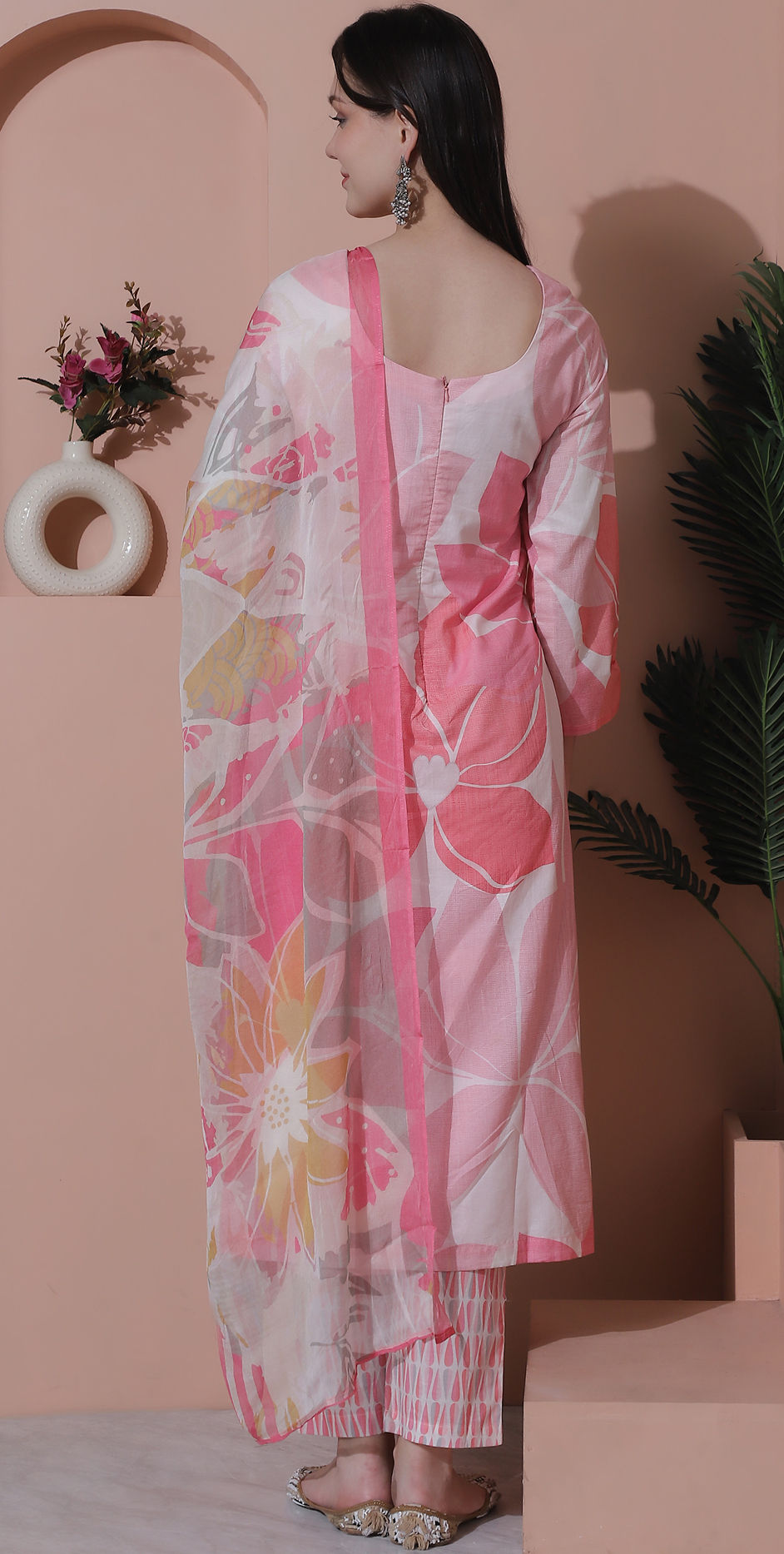 Festive, Party Wear Pink and Majenta color Cotton fabric Salwar Kameez ...