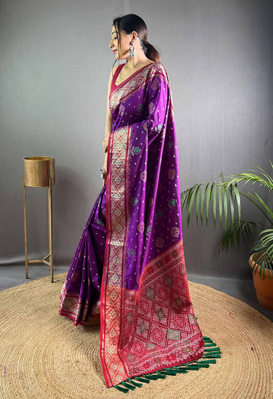 Party Wear, Traditional Purple and Violet color Art Silk fabric Saree ...