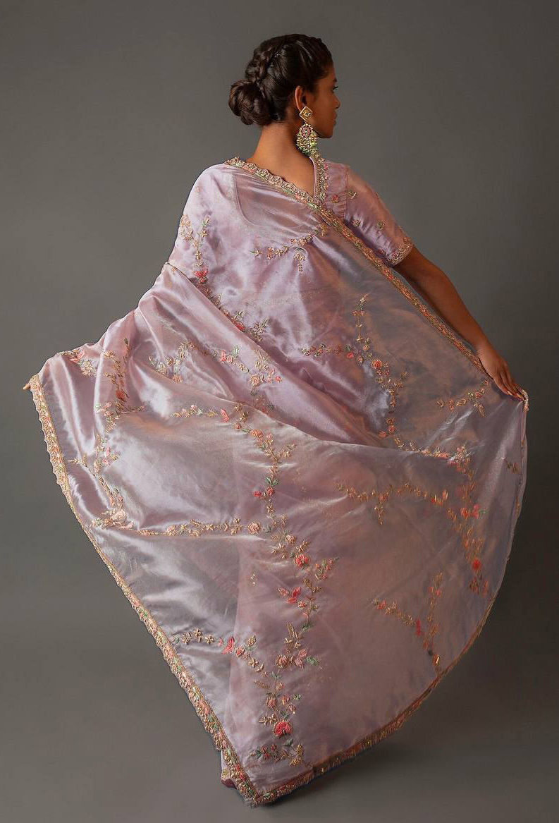 Reception, Traditional Purple and Violet color Art Silk fabric Saree ...