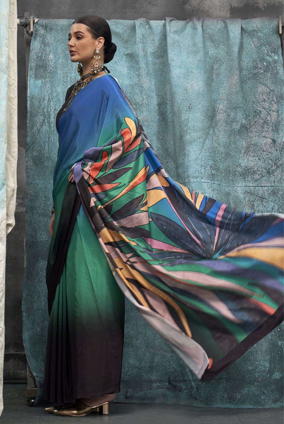 Festive, Traditional Multicolor color Art Silk fabric Saree : 1950888