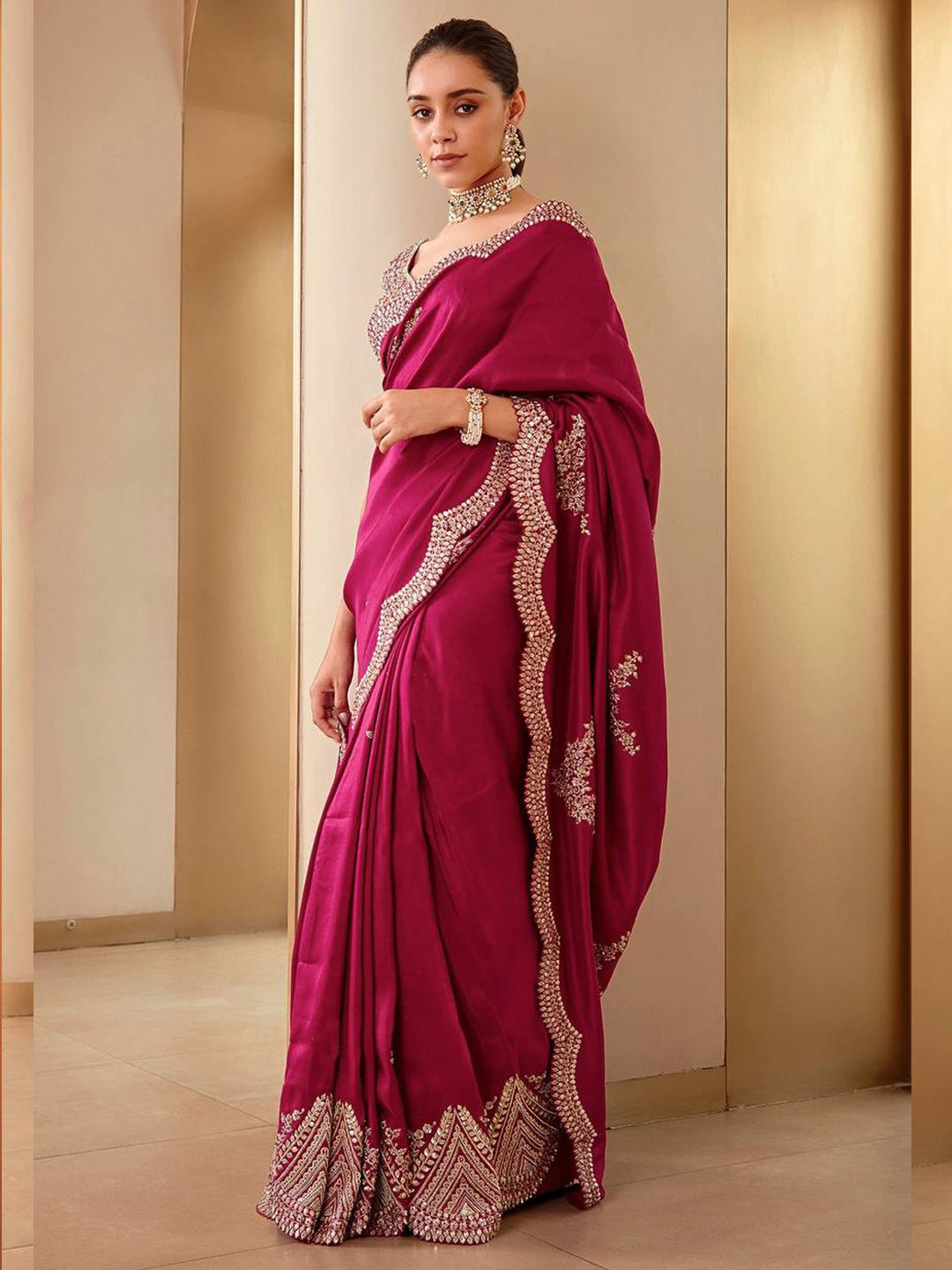 Festive, Party Wear, Traditional Red and Maroon color Art Silk fabric Saree : 1952761