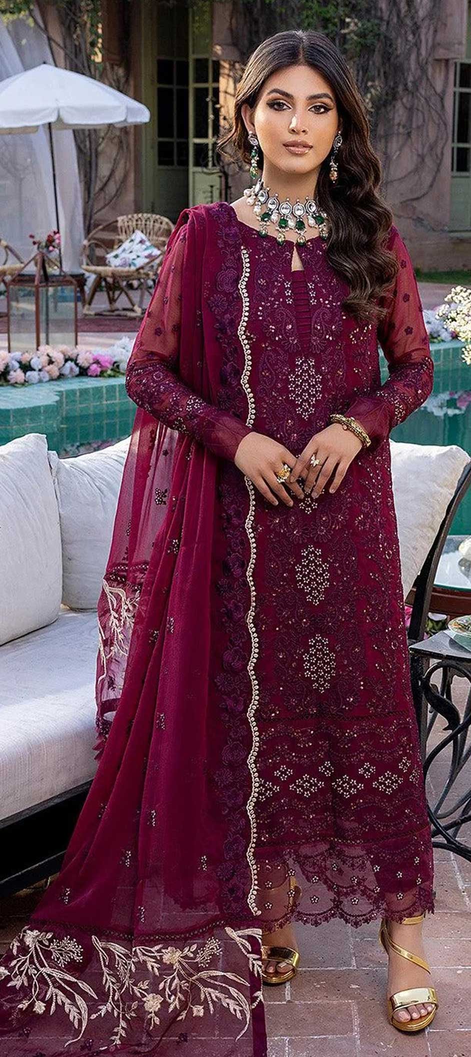 Festive, Party Wear Purple and Violet color Georgette fabric Salwar ...