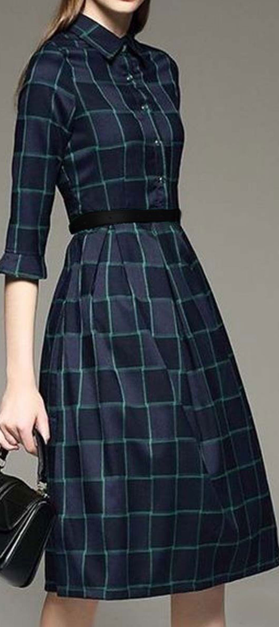 Party Wear Black and Grey color Rayon fabric Dress : 1886594