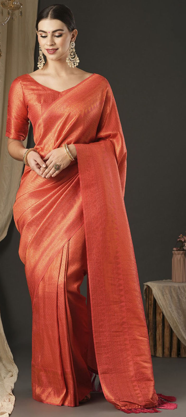 Party Wear, Traditional Red and Maroon color Art Silk, Silk fabric ...