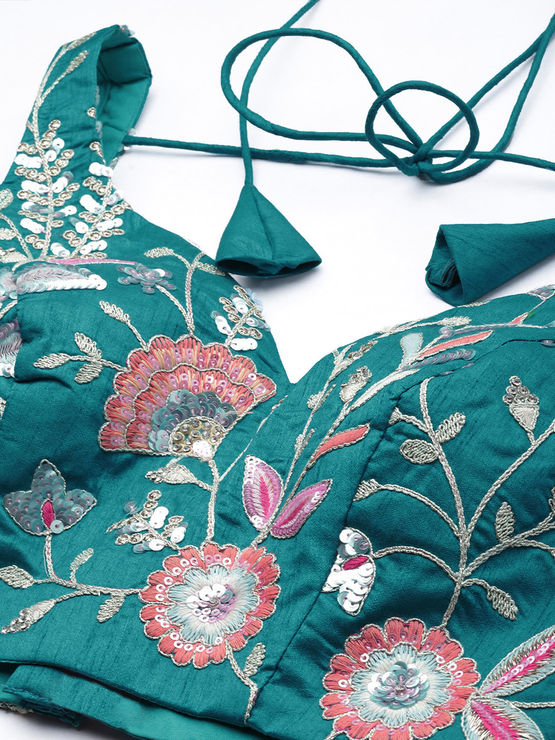 Reception, Wedding Blue color Net fabric Lehenga : 1854496