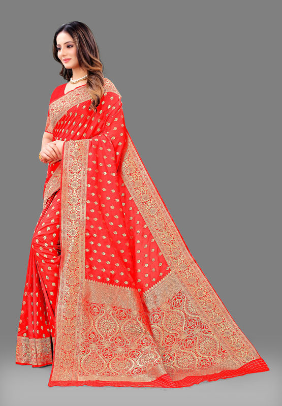 Festive, Traditional Red and Maroon color Art Silk fabric Saree : 1943818