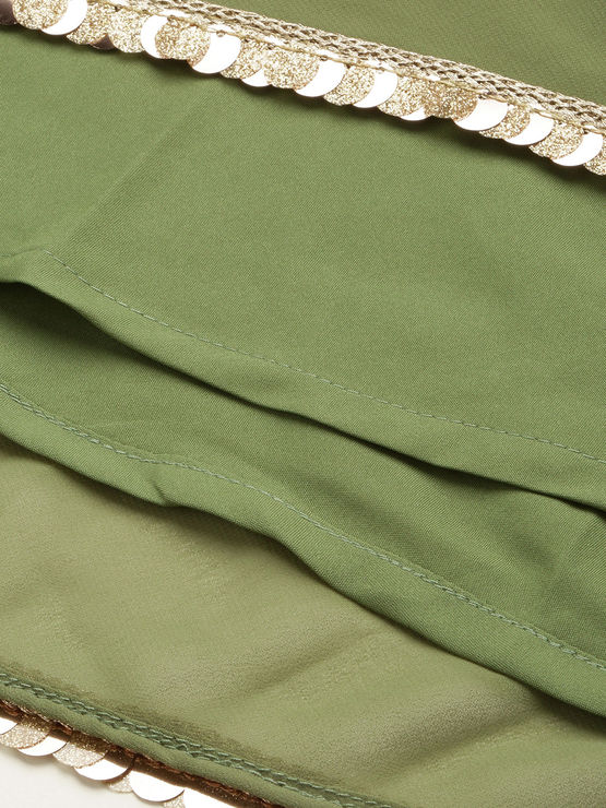 Engagement, Mehendi Sangeet, Wedding Green color Georgette fabric Ready ...