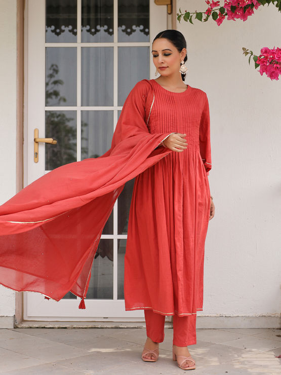 Engagement, Festive, Reception Orange color Malmal fabric Salwar Kameez ...